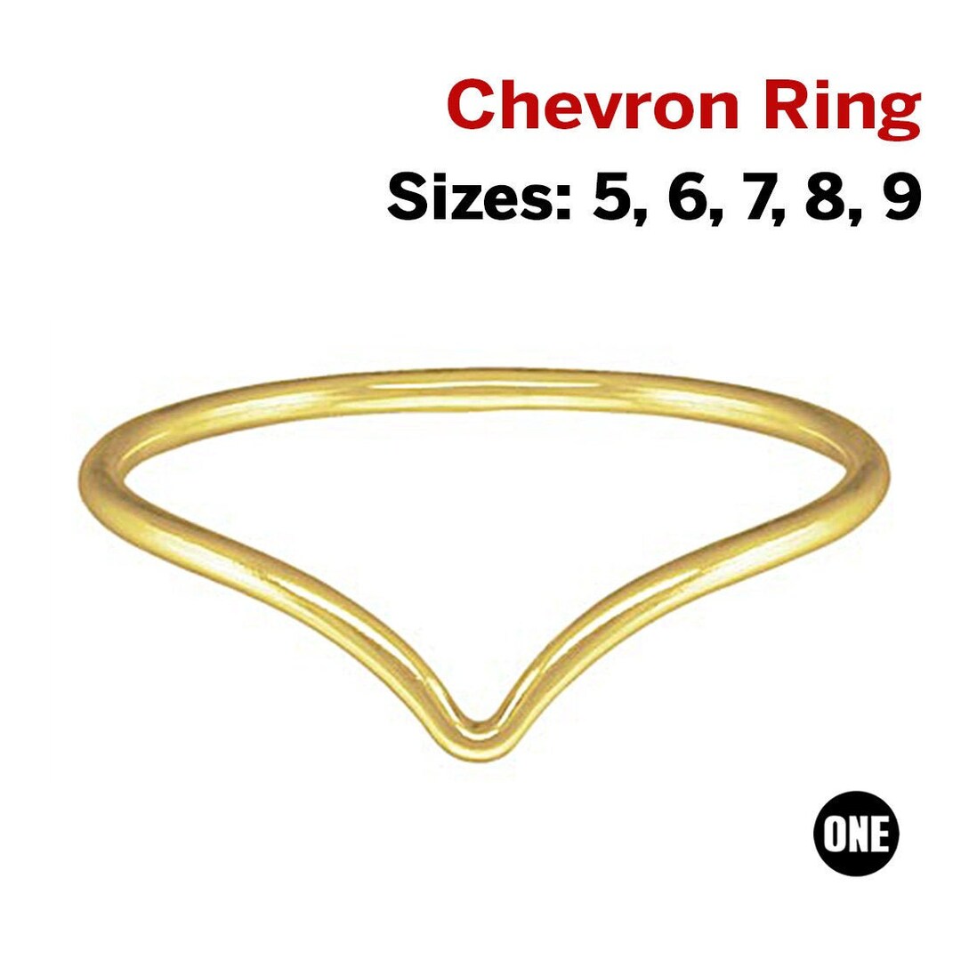 14k Gold Filled Chevron Ring, 5 Sizes, GF-797 - Etsy