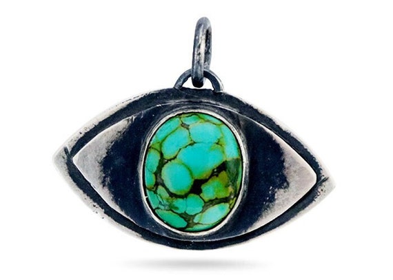 Sterling Silver Turquoise Evil Eye Artisan Handcrafted - Etsy