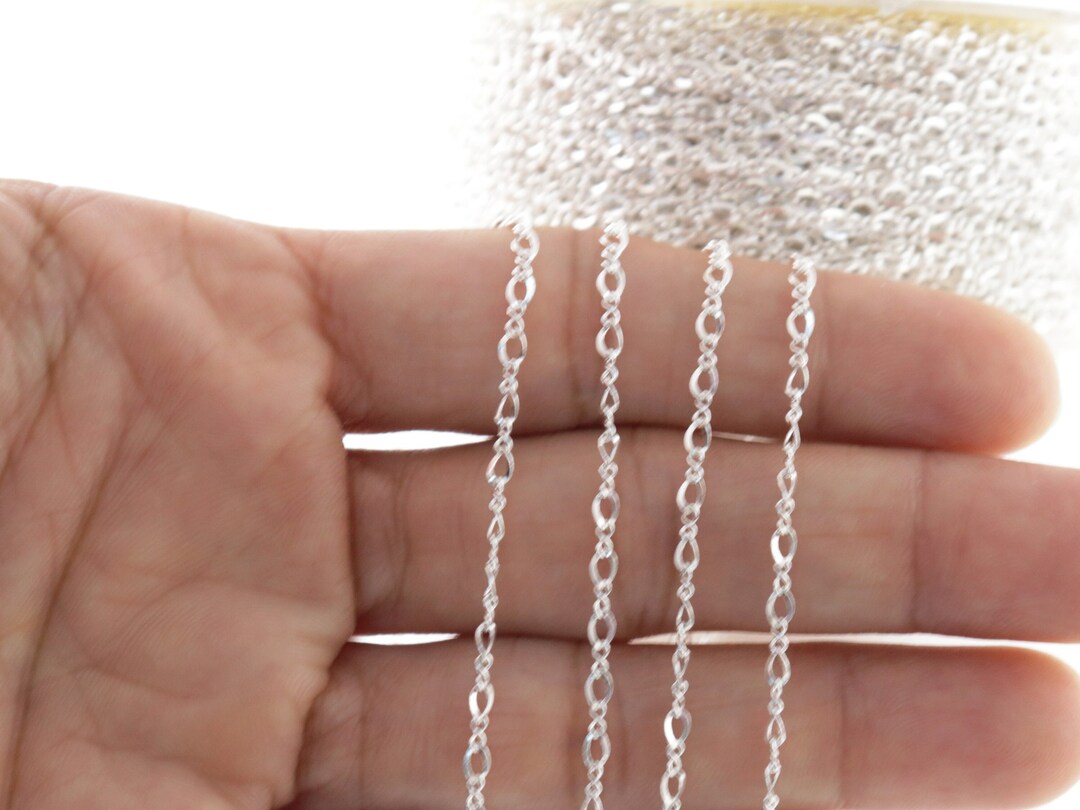 Sterling Silver Figure 8 Cable Chain, 3.1x2.1 Mm, Small Figure 8, (042 ...