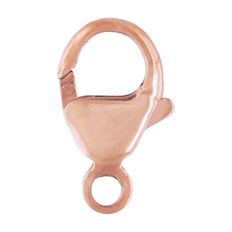 14K Rose Gold Filled Oval Trigger Clasp, Oval Trigger Claw Clasp ...