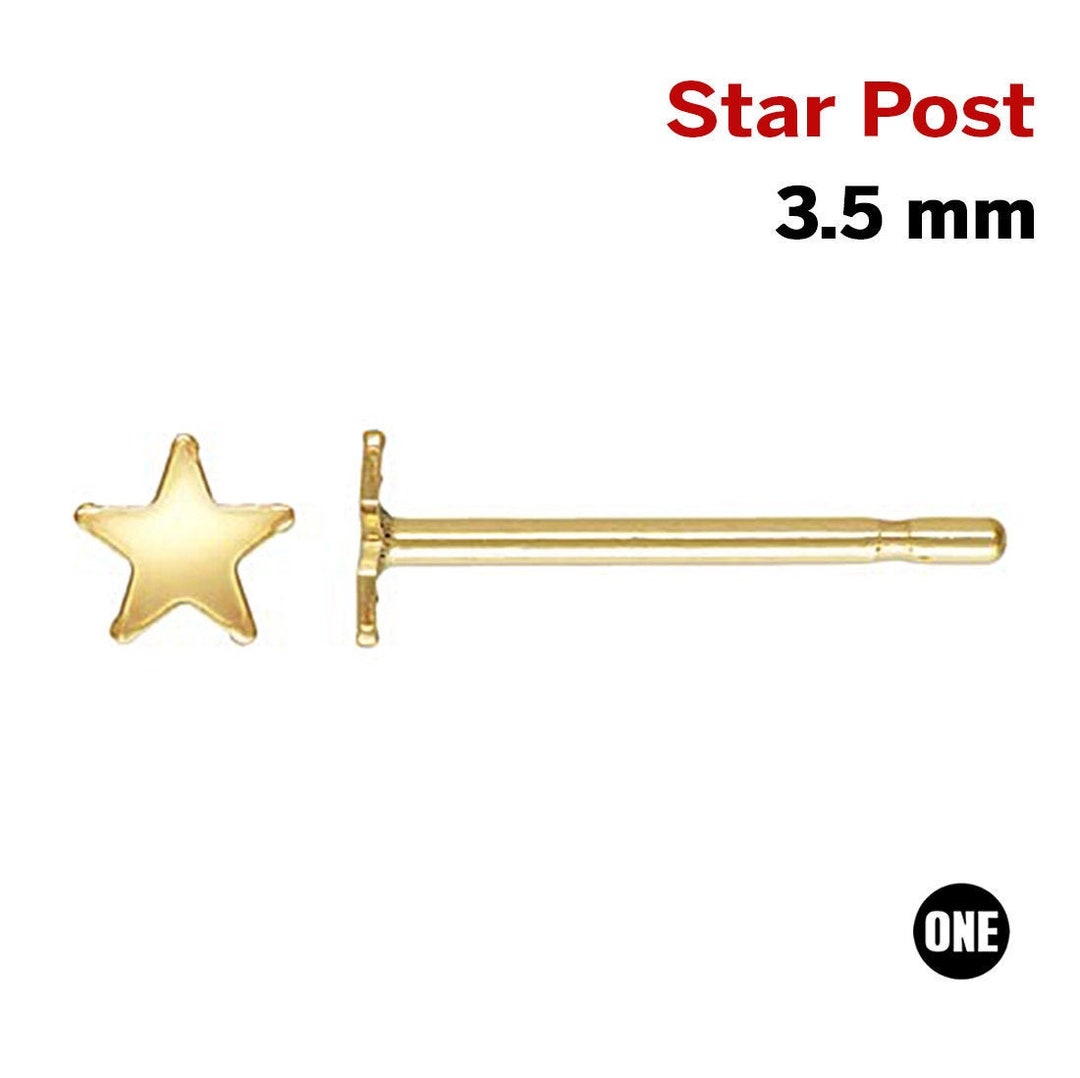 1 Pair, 14k Gold Filled Star Post Earring, 3.5 Mm, GF-795 - Etsy