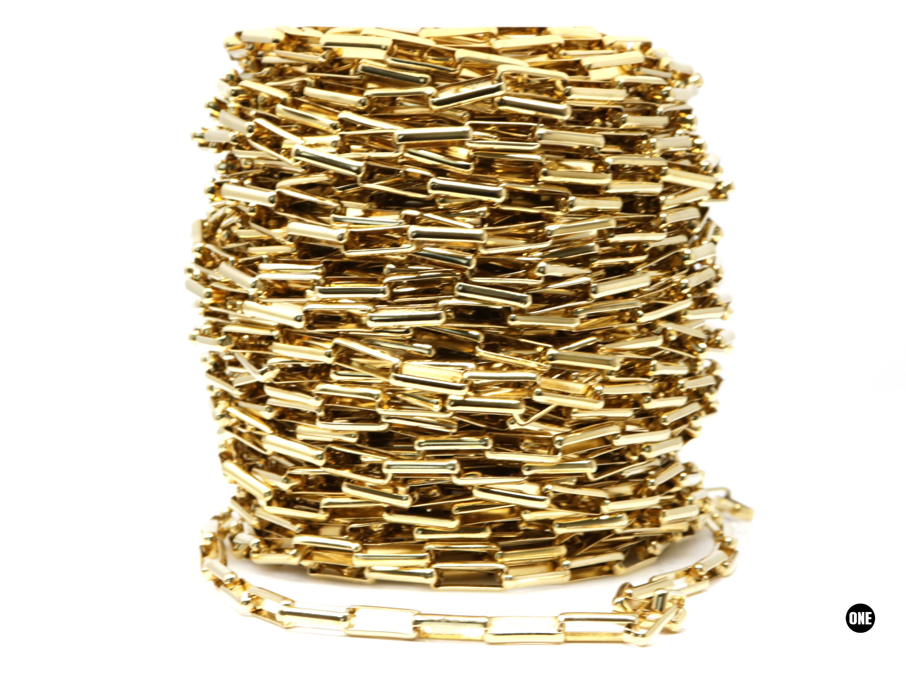 Chunky Box Paperclip Chain Heavy Gold Plated Anti-Tarnished | Etsy