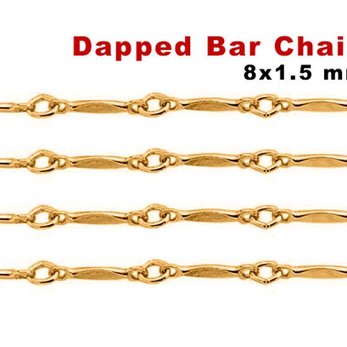 14K Gold Filled Diamond Shape Bar Chain 8x1.5 Mm 122-GF - Etsy