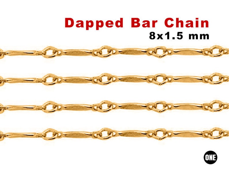 14K Gold Filled Diamond Bar Chain, 8x1.5 Mm, Wholesale Pricing, (GF-122 ...