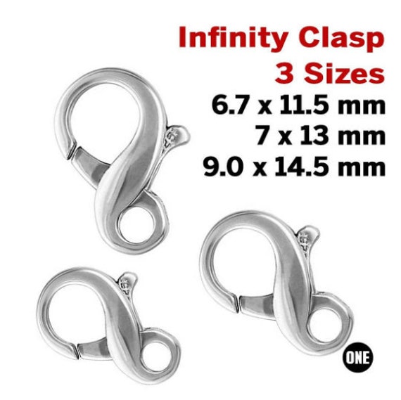 Sterling Silver Infinity Clasp 3 Sizes Wholesale Bulk | Etsy