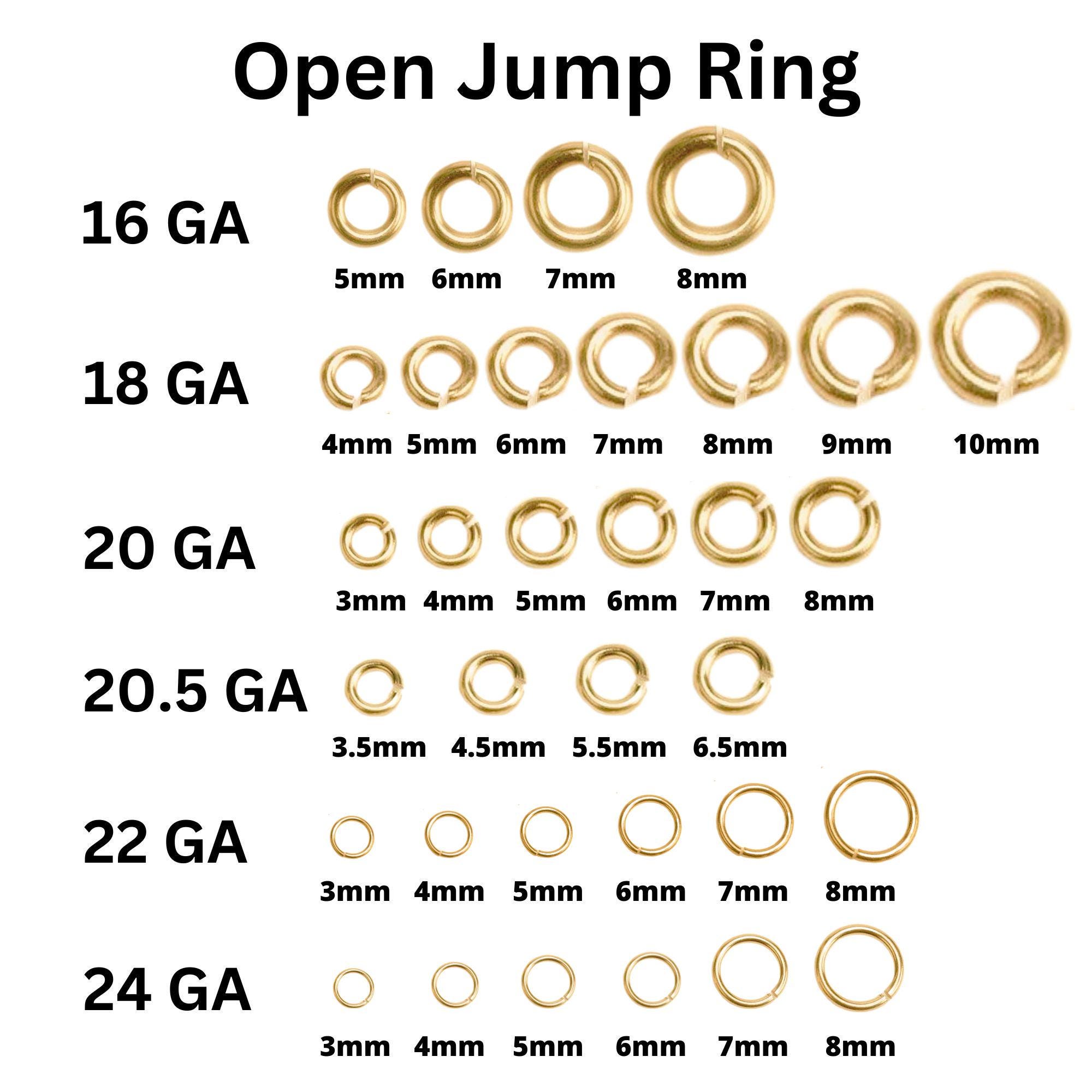 Jump Ring Size Chart