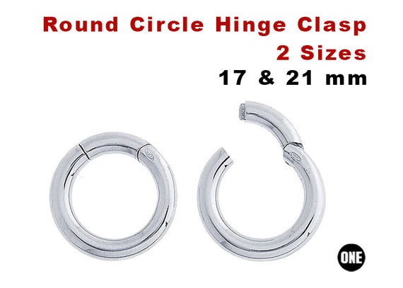 Sterling Silver Round Circle Hinge Clasp 2 Sizes Wholesale | Etsy