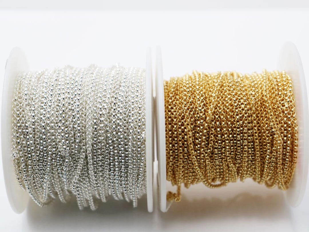 Heavy Rolo Chain, 2 Mm Rolo Chain, 14k Gold Filled Chain, Sterling ...