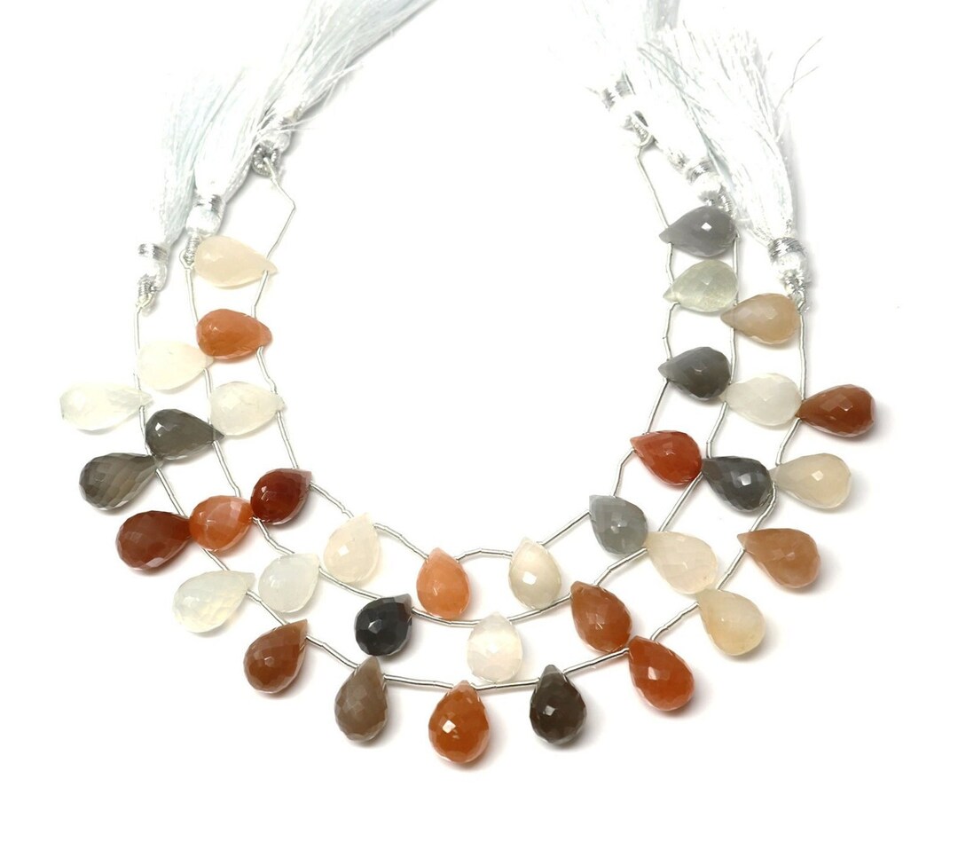 Natural Multi Moonstone Faceted Tear Drops, 10x14 Mm, Rich Color ...
