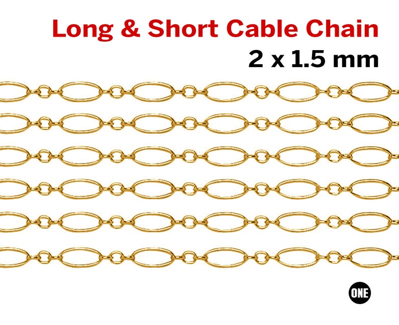 1-50 Ft / 14K Gold Filled CHAIN, 14k Gold Filled Chain, Cable Necklace ...