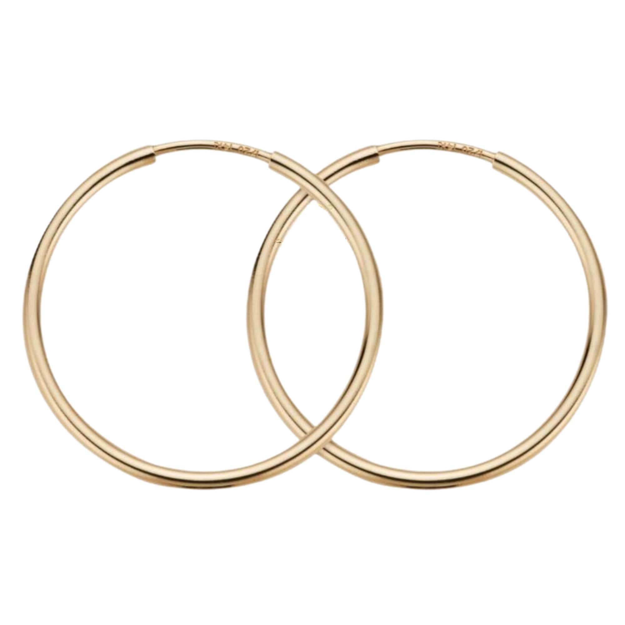 14k Gold Filled Endless Hoops, Endless Hoop Earrings 6 Sizes - 14mm ...