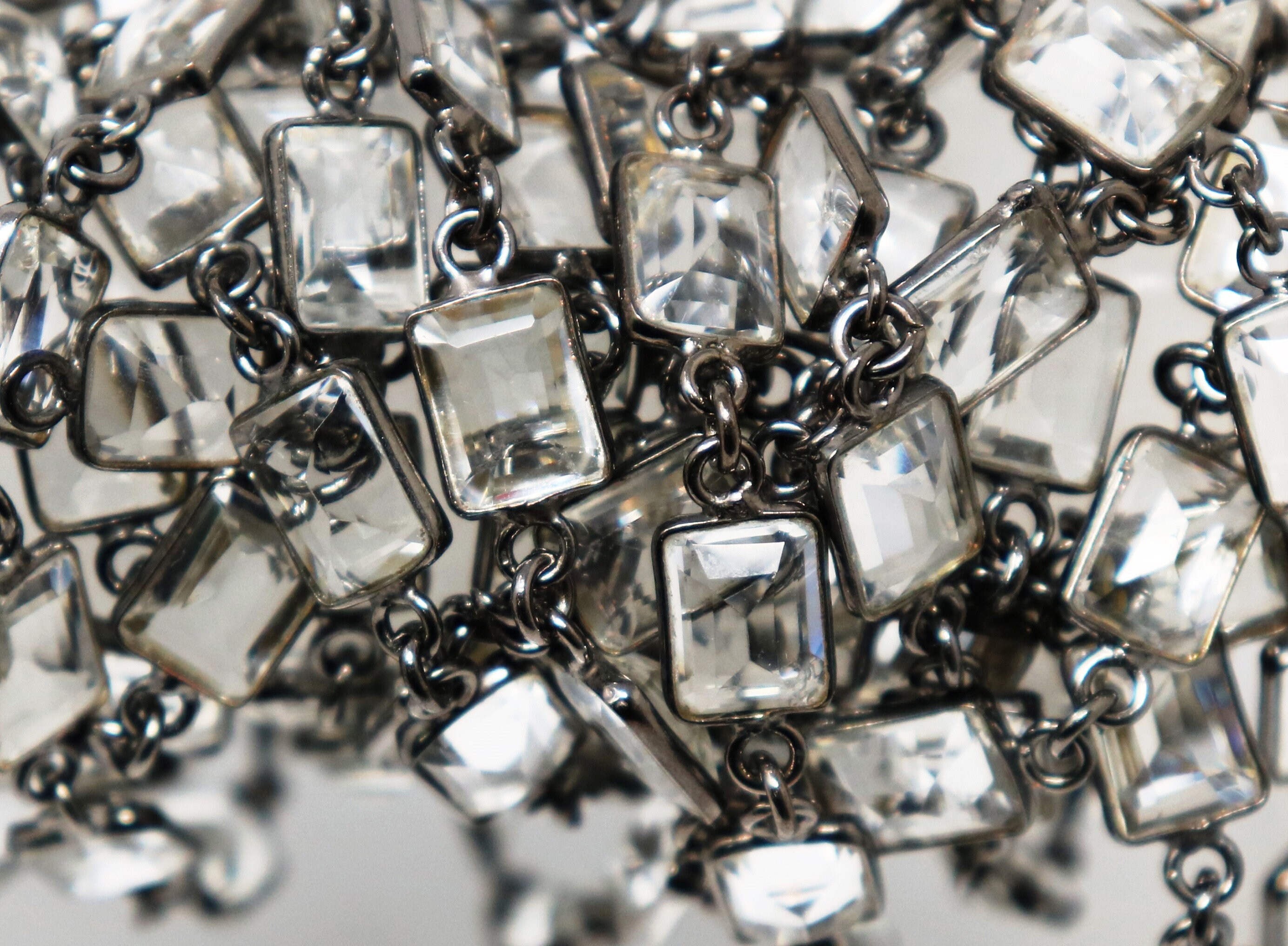 Rock Crystal Chain Connector Faceted Bezel Chain BC-CRY-125 | Etsy