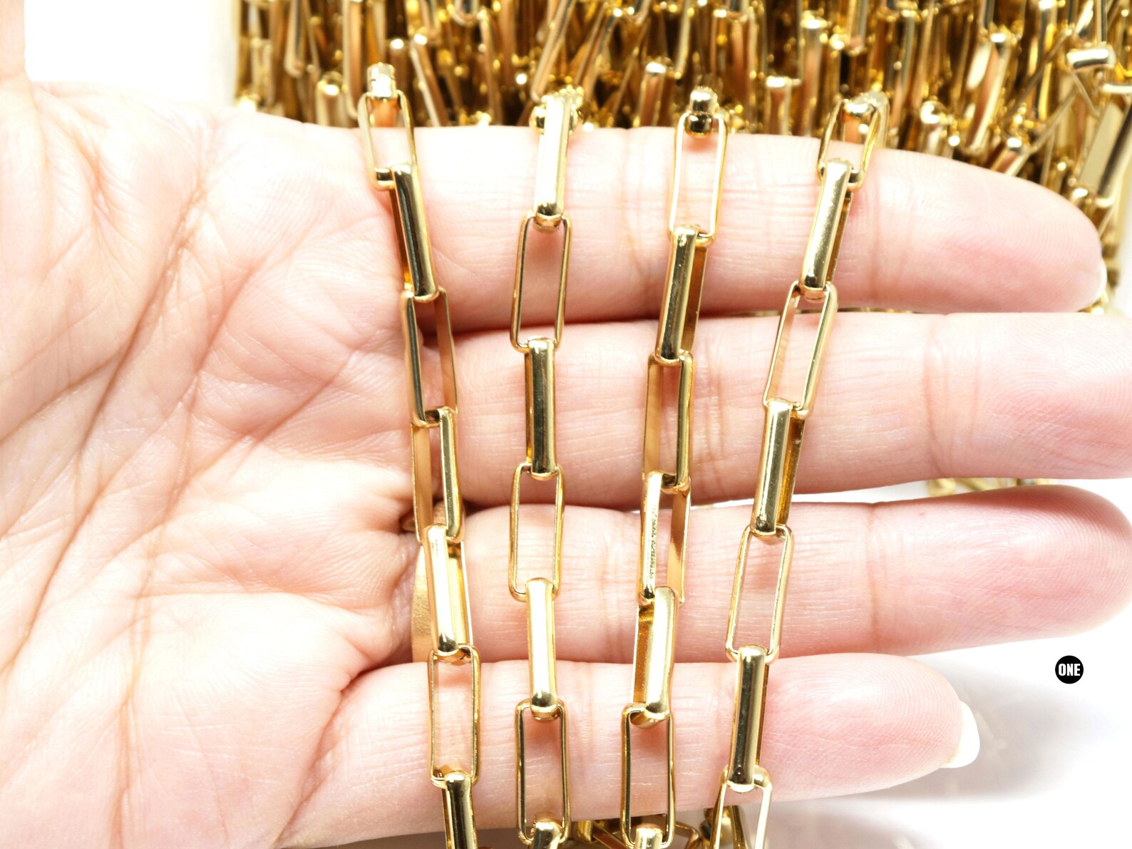 Chunky Box Paperclip Chain Heavy Gold Plated Anti-tarnished - Etsy