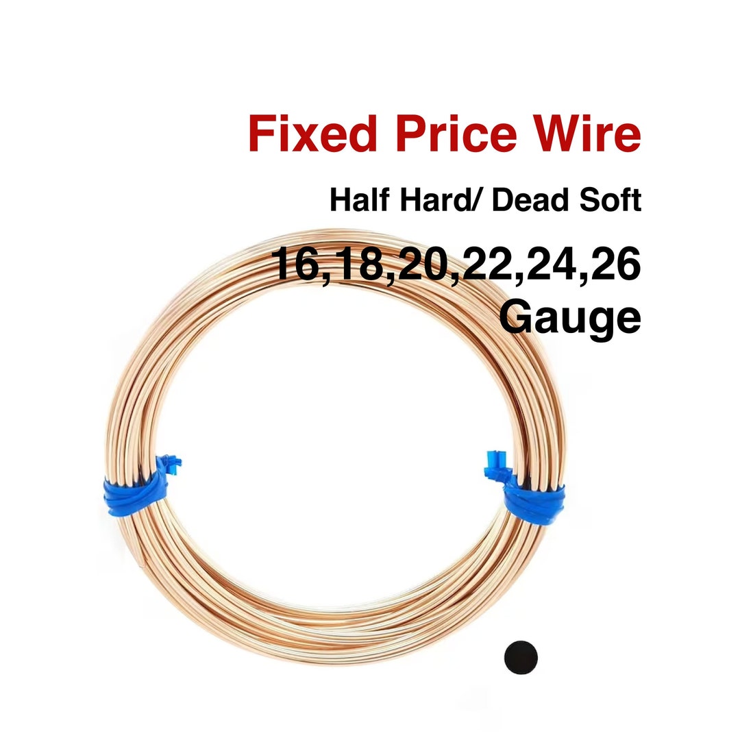 Gold Filled Round Wire - 16, 18, 20, 22, 24, 26, 28 Gauge, Made in USA ...