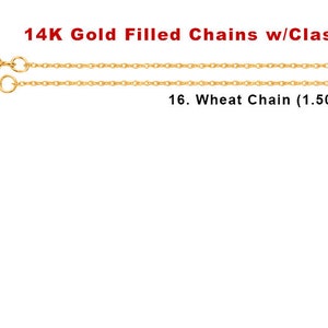 14K Gold Filled Finished Chain for Pendant, Cable Chain, Bead Chain ...