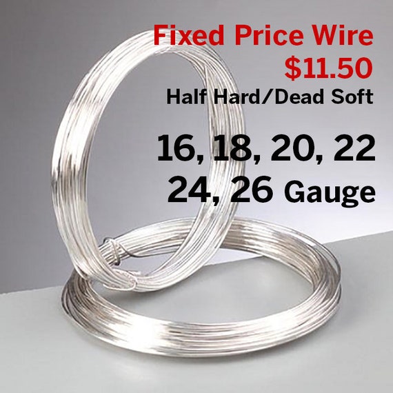 Sterling Silver Half Hard OR Dead Soft Round Wire 16 18 - Etsy