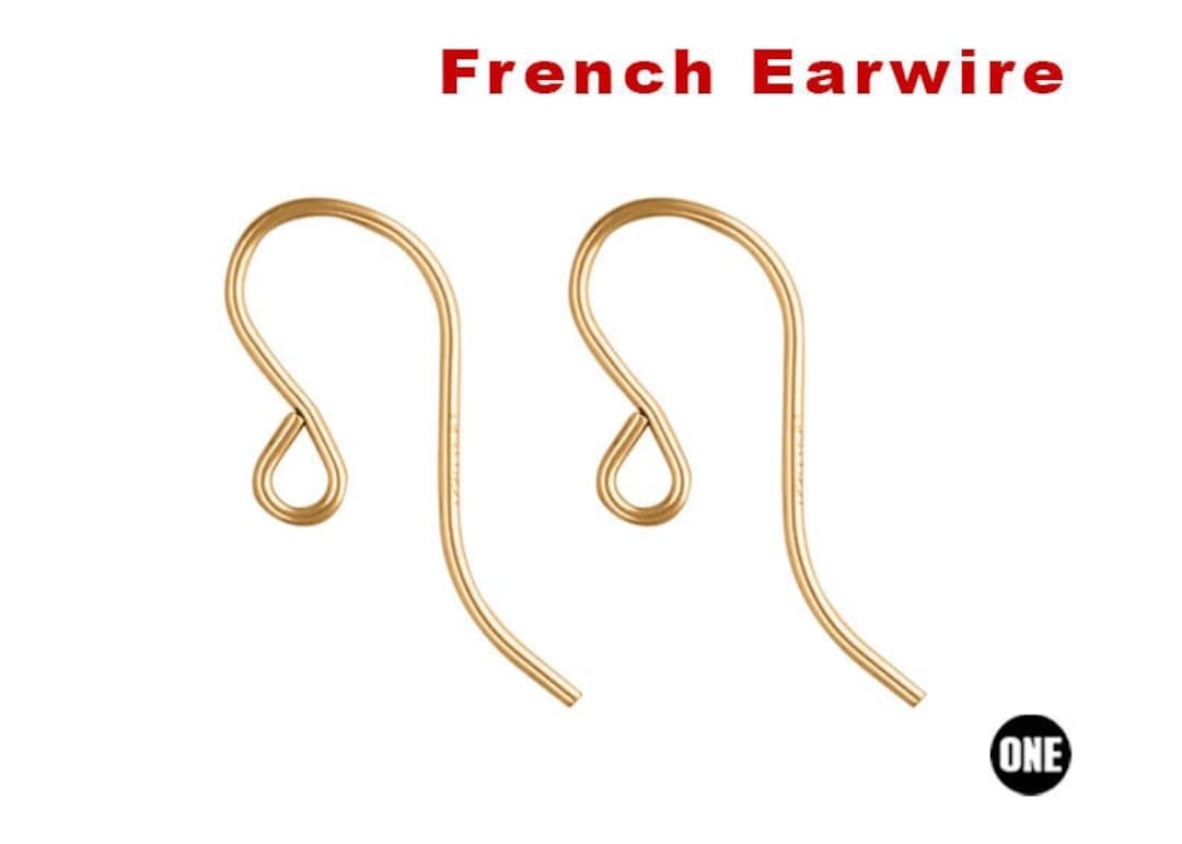 14K Gold Filled French Ear Wires 8x20mm, GF-310 - Etsy