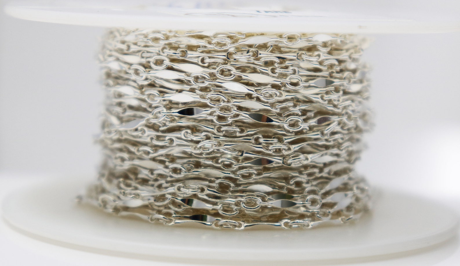 Sterling Silver Flattened Bar Chain 9x1.5 Mm Bar Chain | Etsy