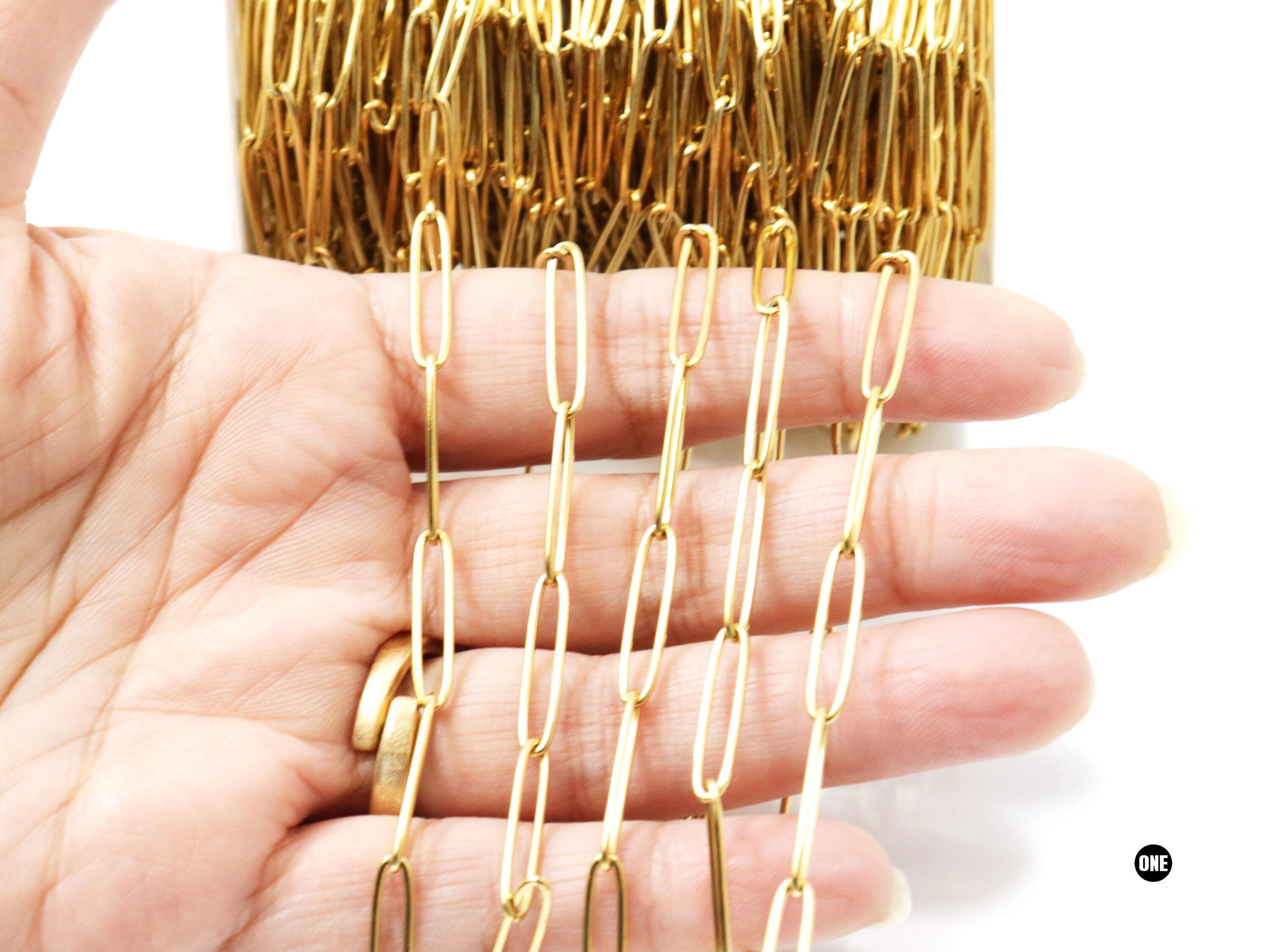 Chunky Paperclip Chain Heavy Gold Plated Anti-Tarnished | Etsy