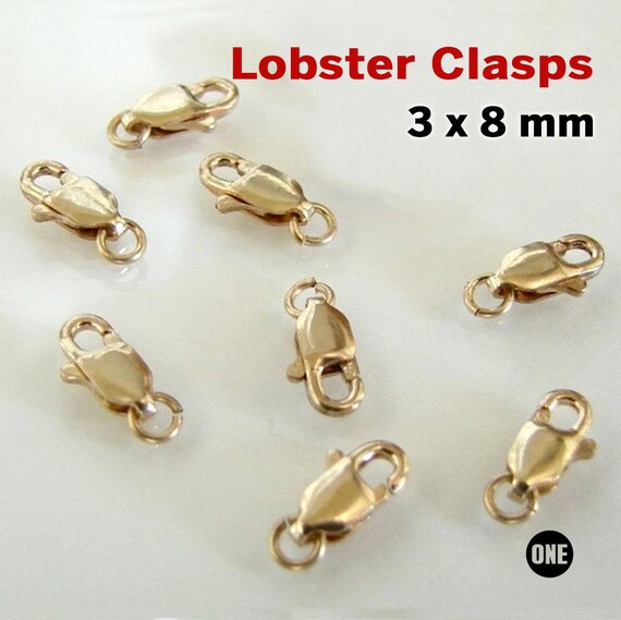 5 Pcs 14K Gold Filled Lobster Clasps 3x8mm GF/465 - Etsy