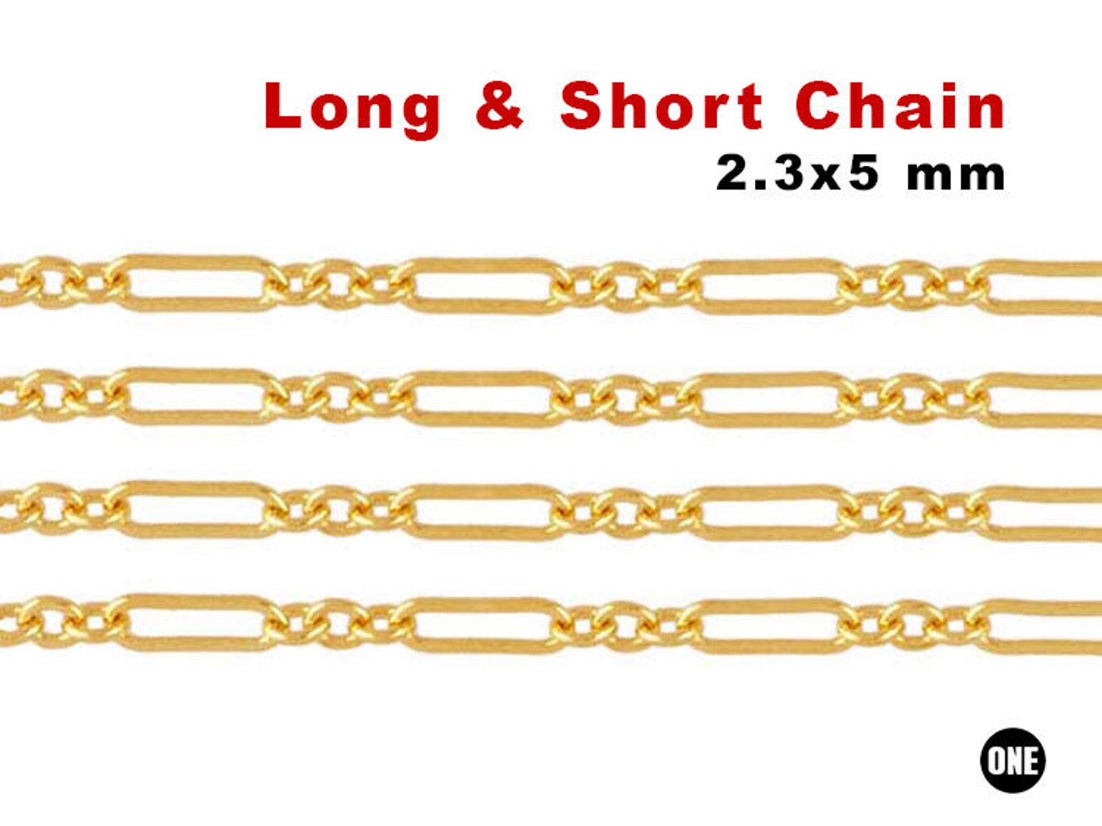 Gold Filled Long and Short Chain 2.3x5 Mm Wholesale Pricing - Etsy UK