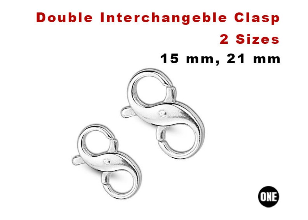 Sterling Silver Double Interchangeable Clasp, Wholesale Bulk Pricing ...