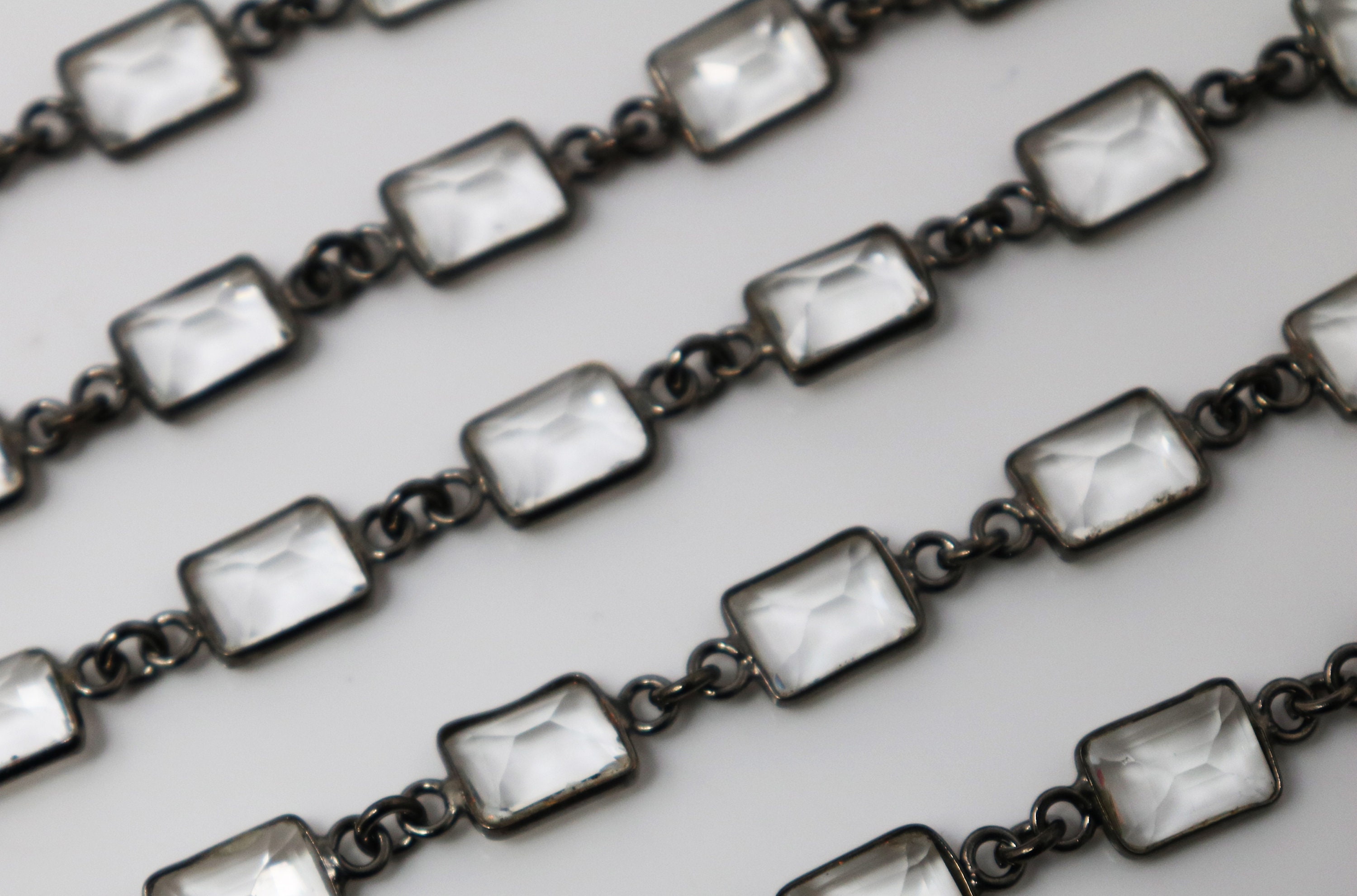 Rock Crystal Chain Connector Faceted Bezel Chain BC-CRY-125 | Etsy