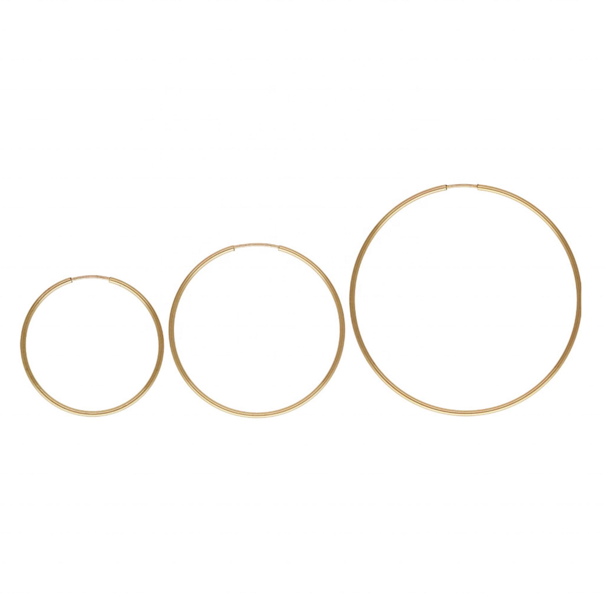 14k Gold Filled Endless Hoops, Endless Hoop Earrings 6 Sizes - 14mm ...