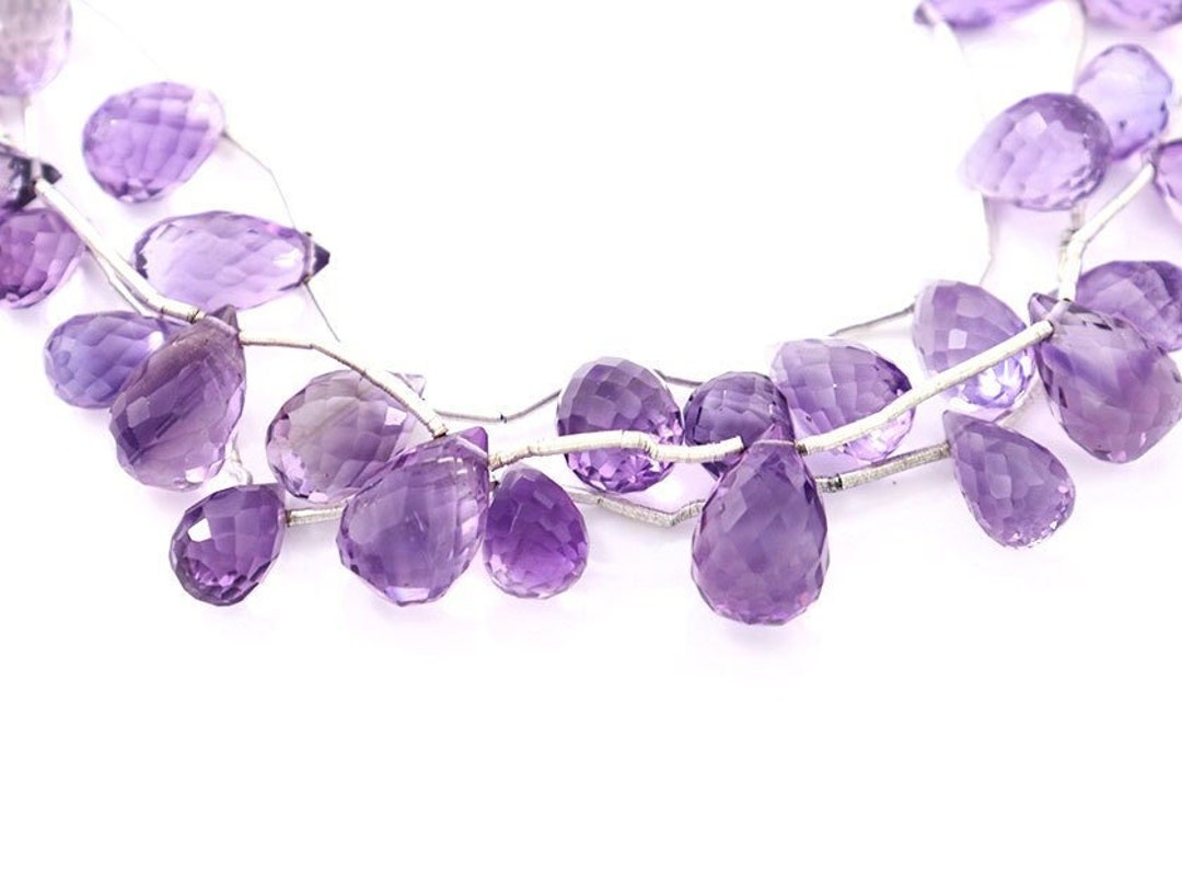 Amethyst Faceted Tear Drops, 7x11-8x12 Mm, Amethyst Gemstone Beads ...