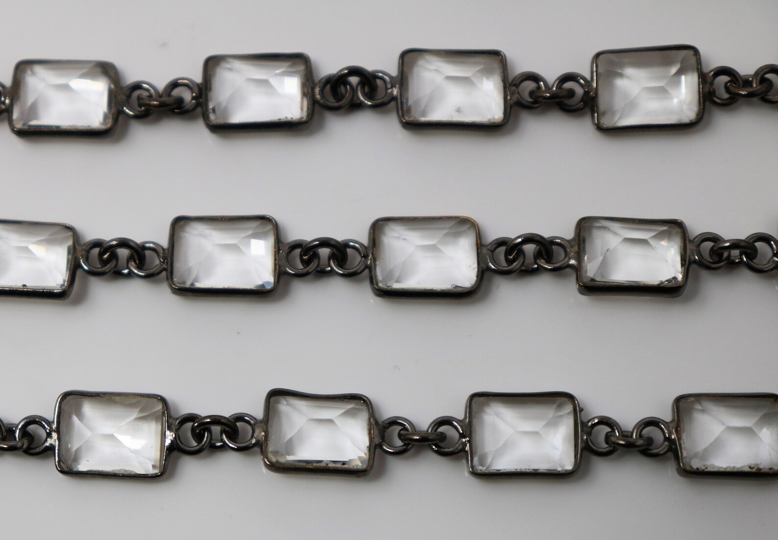 Rock Crystal Chain Connector Faceted Bezel Chain BC-CRY-125 | Etsy