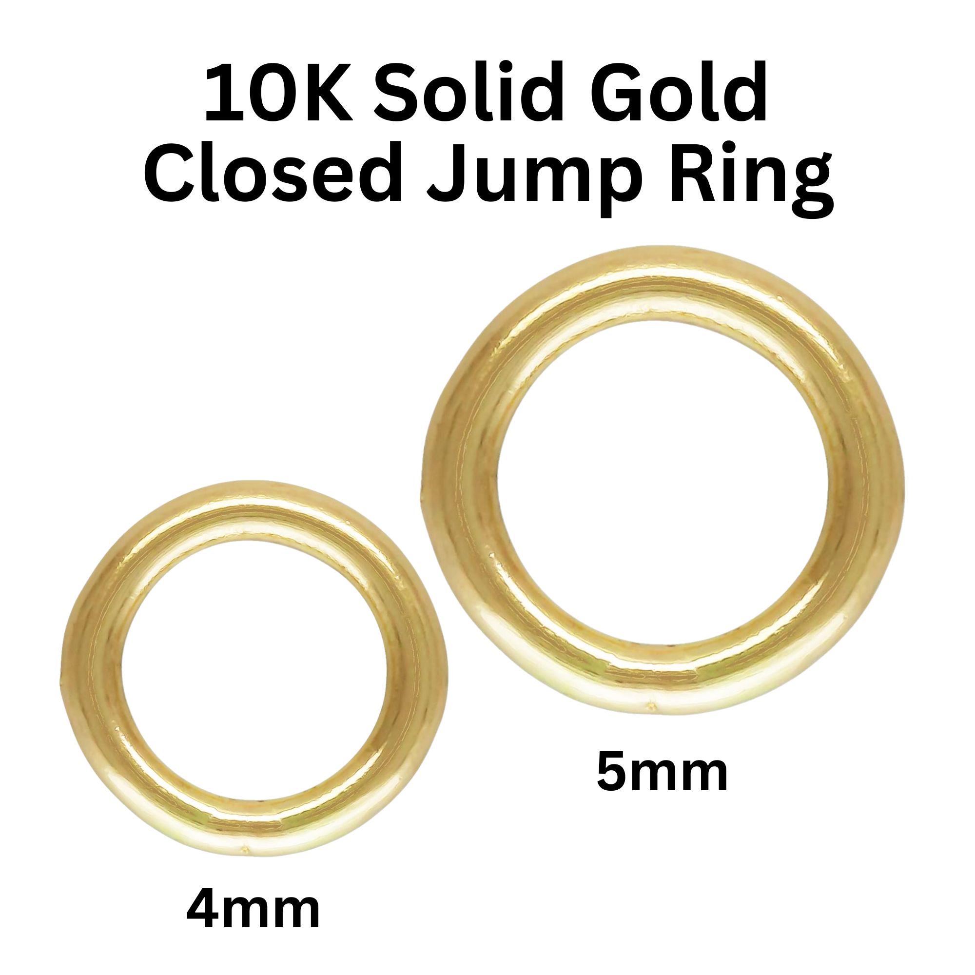10k SOLID Yellow Gold Open/closed Jump Ring, 22 Gauge Click & Lock Open ...