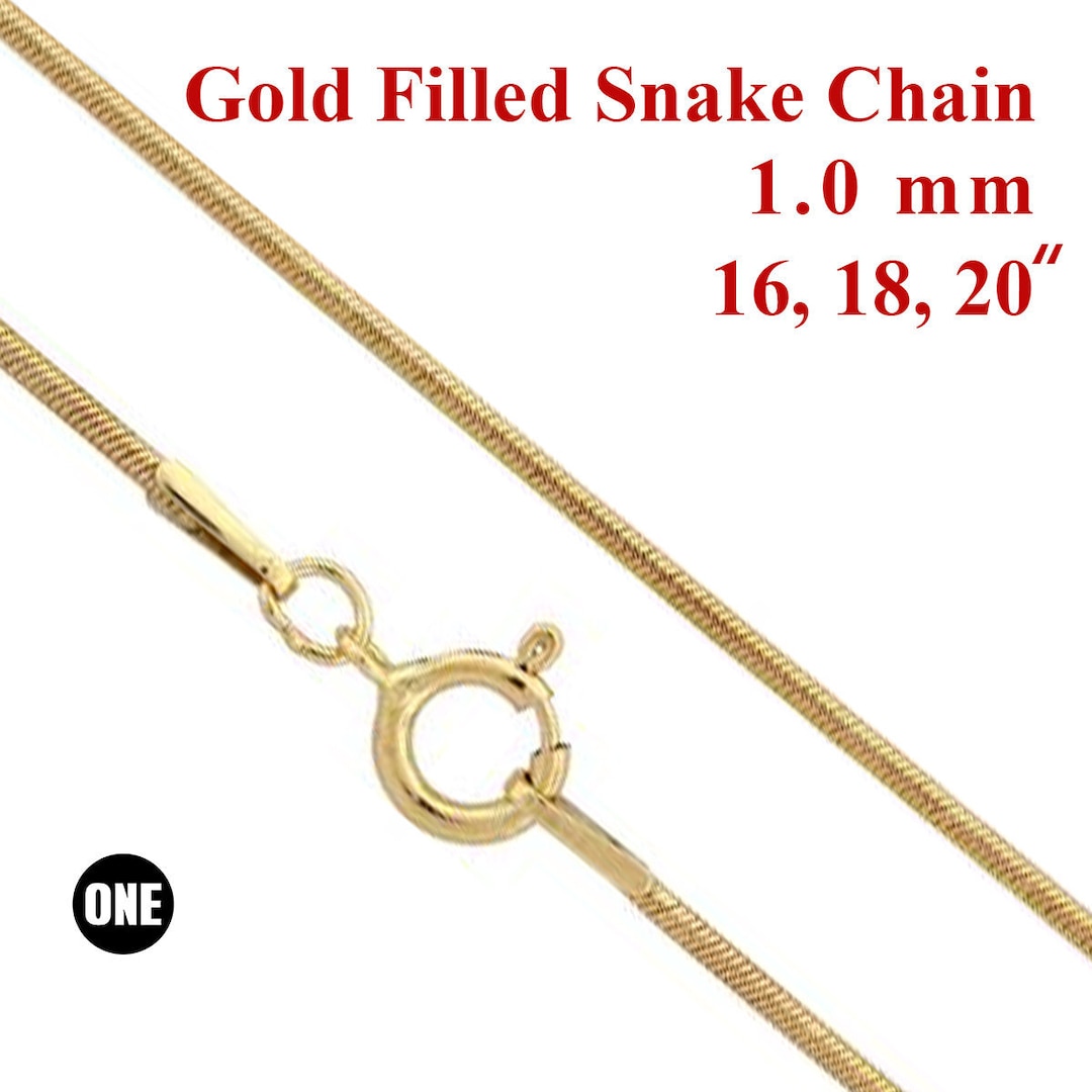 1 Mm, Gold Filled Snake Chain Necklace, GF-SNK-1-16C - Etsy