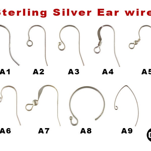 Silver Ear Wires - Etsy