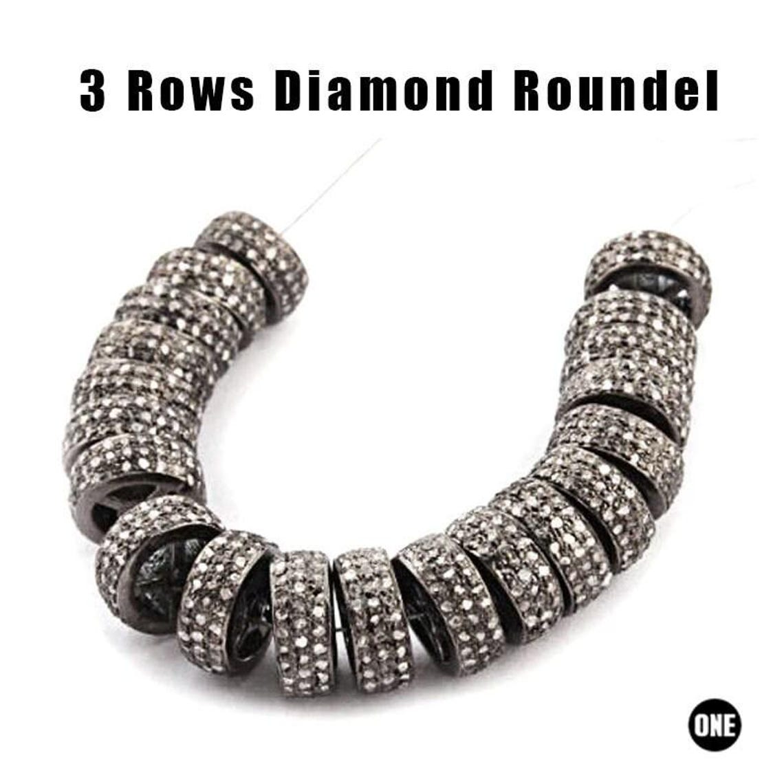 Pave Diamond Spacer Rondelle Beads, Sizes From 3 to 12 Mm, Antique ...