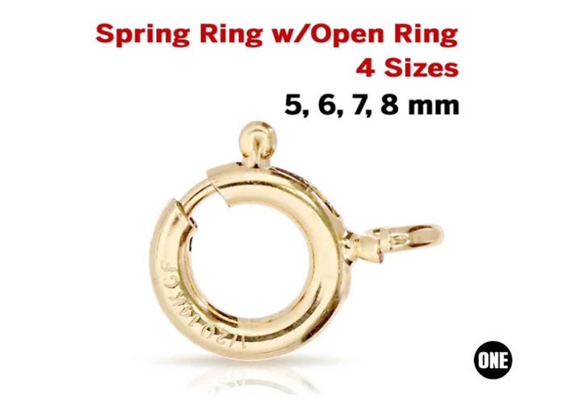 Gold Filled Spring Ring W/open Ring 4 Sizes Wholesale Bulk - Etsy Hong Kong