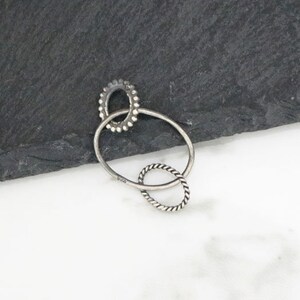 Sterling Silver Artisan Oval Three Rings Connector 479-AF - Etsy