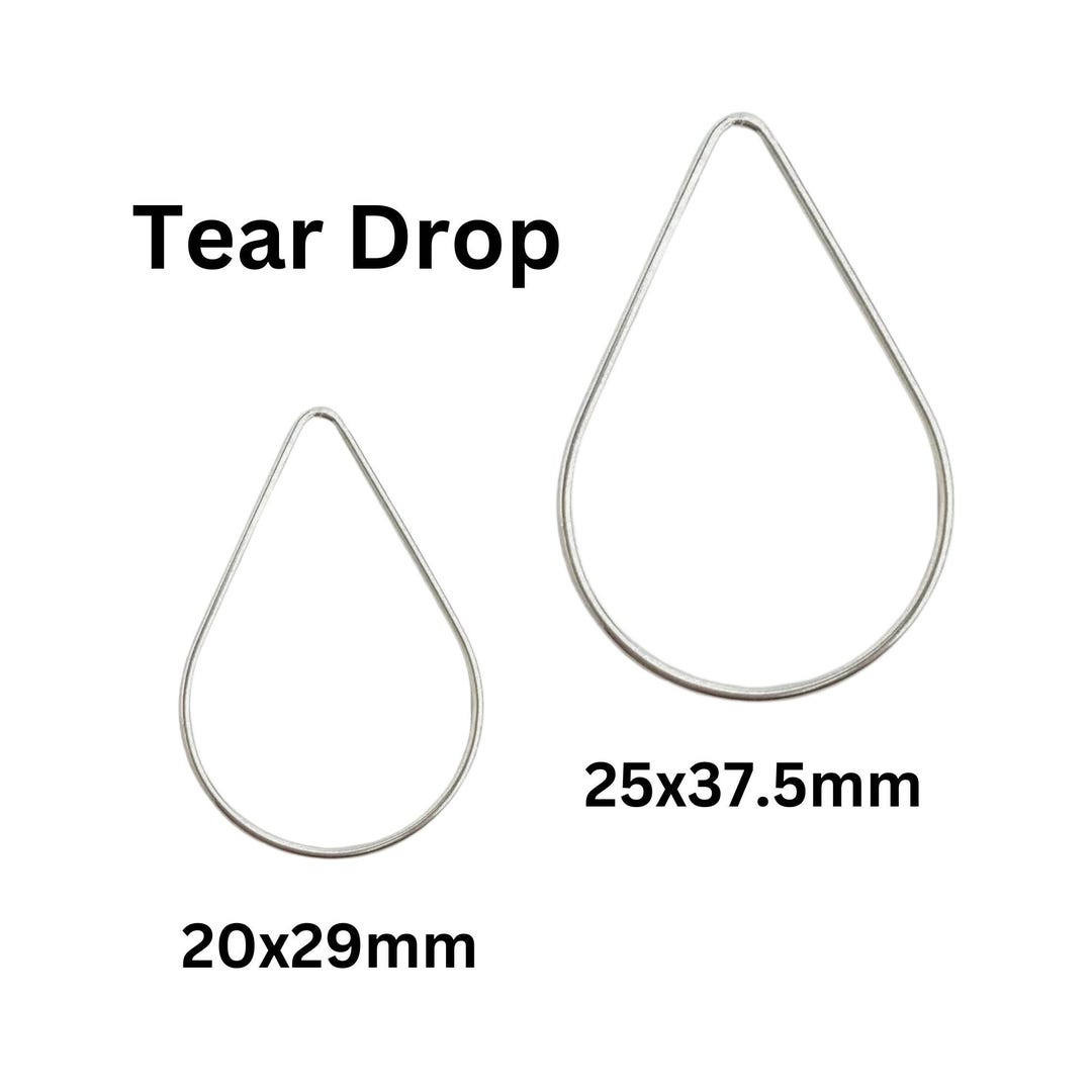 Sterling Silver Teardrop Jump Ring, Teardrop Link Available in 2 Sizes ...
