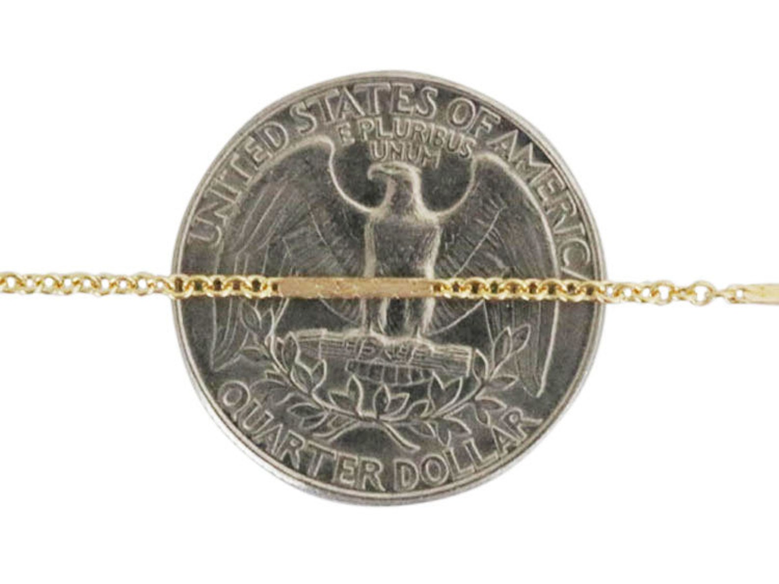 14K Gold Filled Dapped Bar Station Cable Chain 2x8 Mm - Etsy