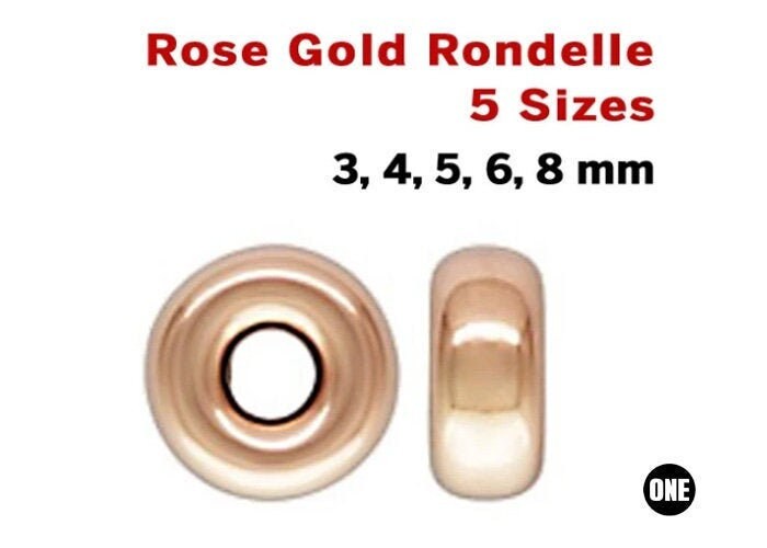 Rose Gold Filled Rondelles Wholesale Bulk Pricingrg/610 | Etsy
