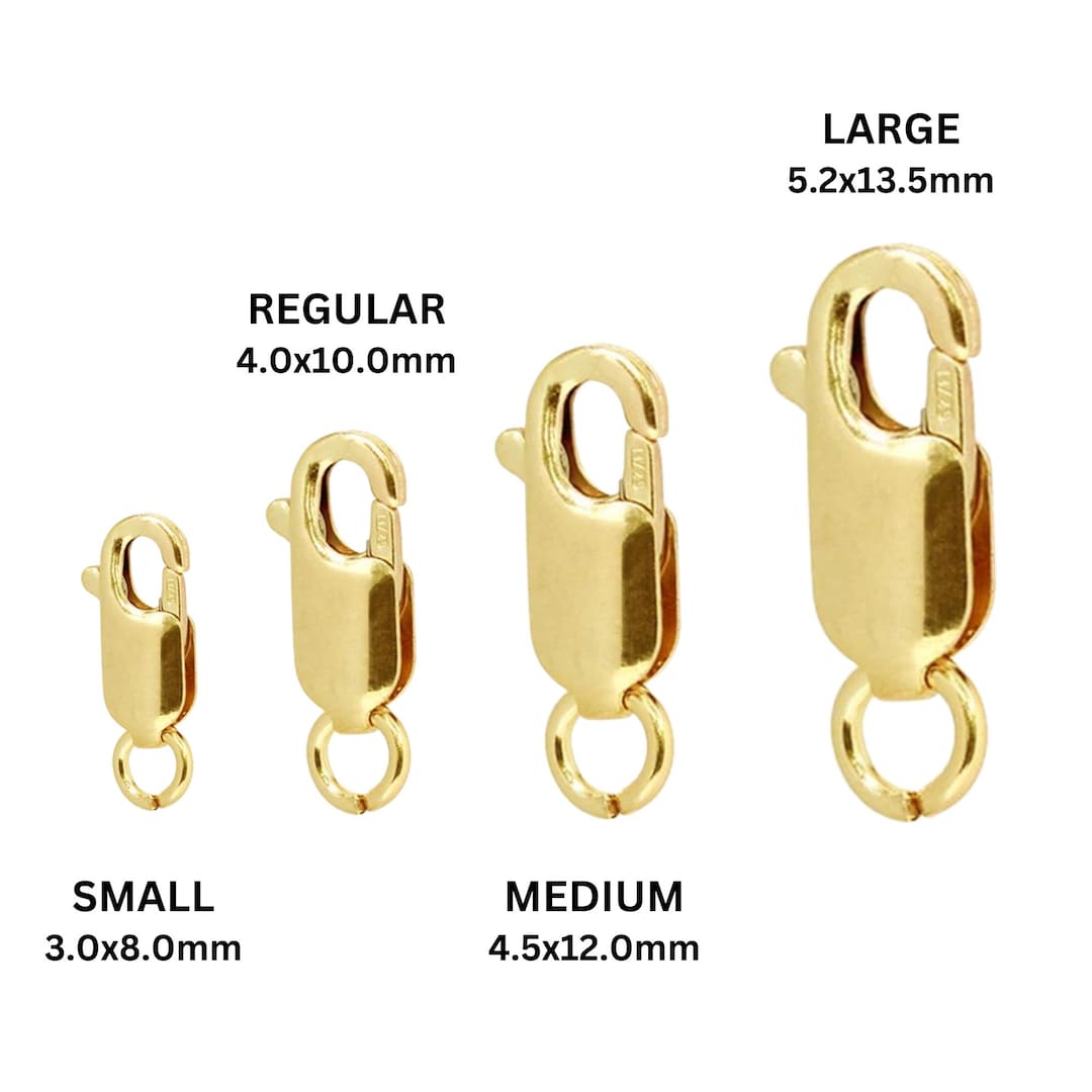 14K Gold Filled Lobster Trigger Clasp, Lobster Claws Available in 4 ...