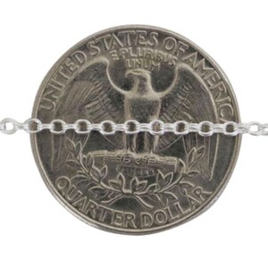 Sterling Silver Chain Double Link Cable Chain, 2x1.8 Mm, (024-SS) - Etsy