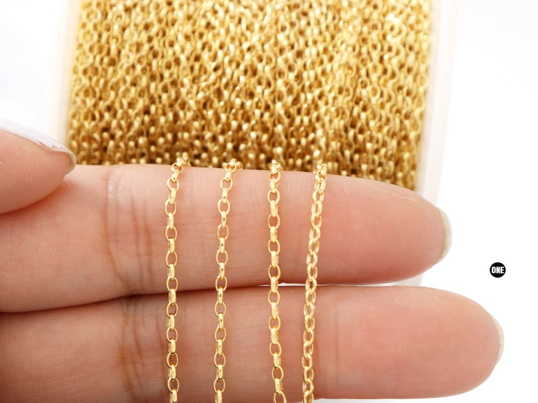 14K Gold Filled Oval Rolo Chain, 2.6x1.80 Mm, (GF-061) - Etsy