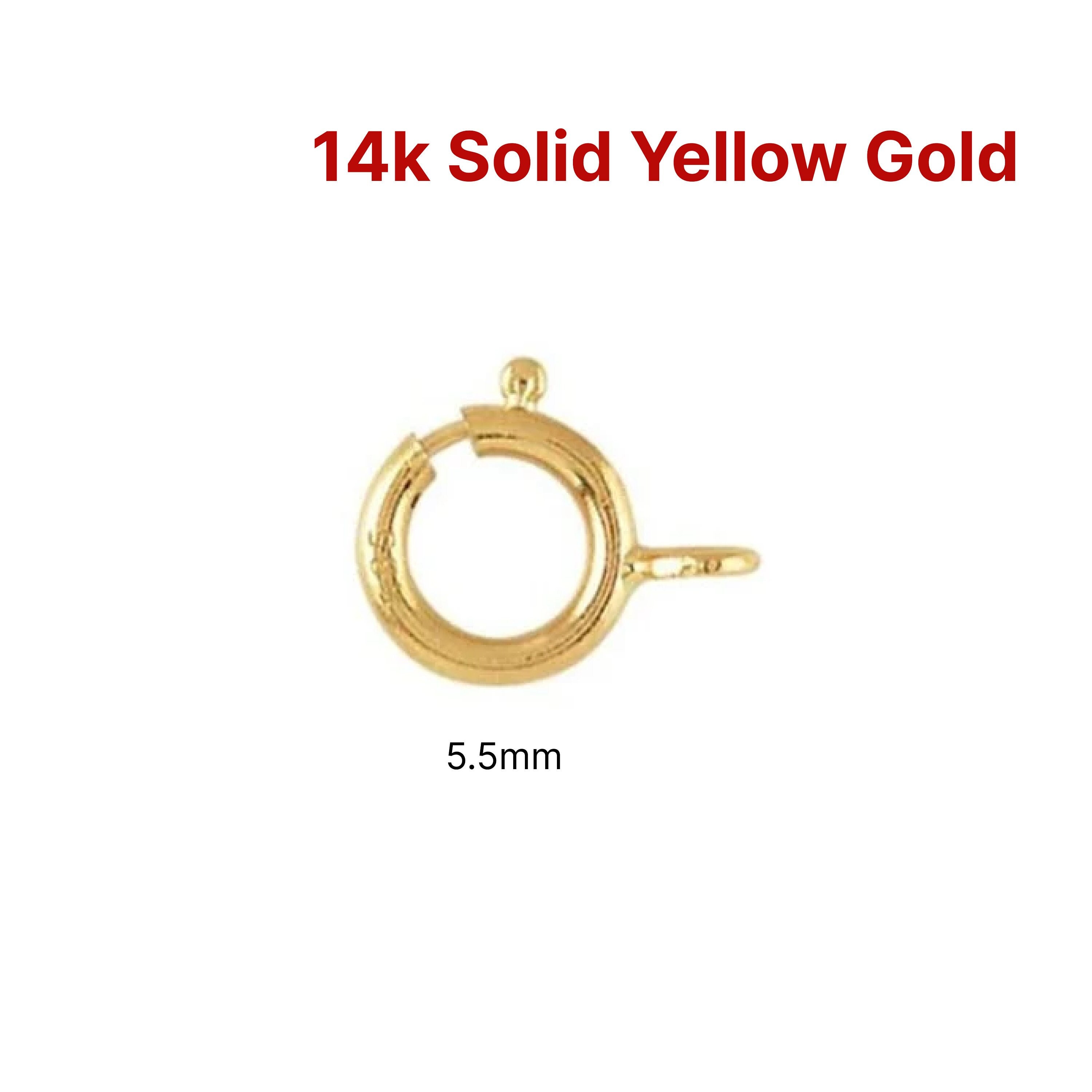 100pcs 14K Gold Filled Spring Ring Clasp 1/20 14K 5mm