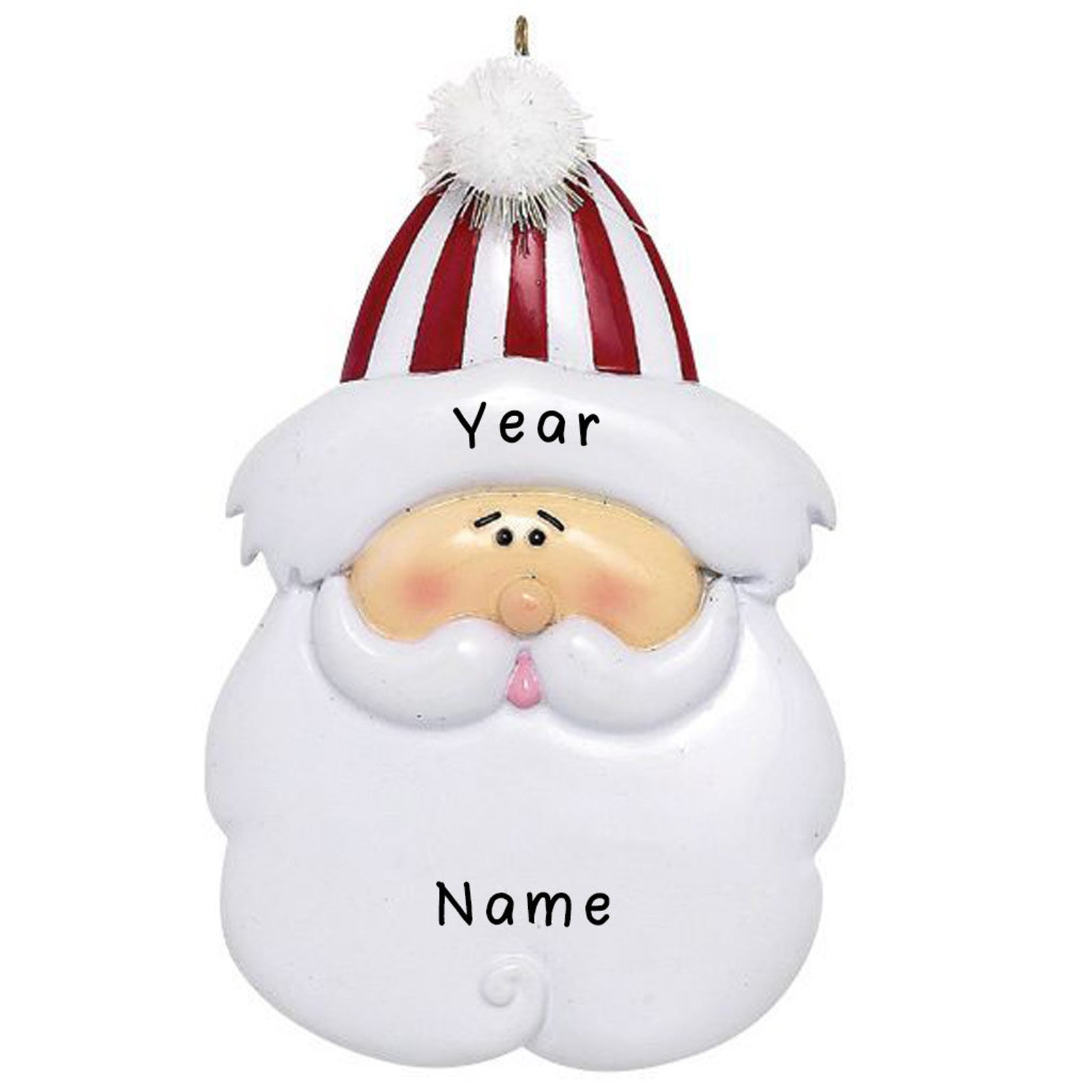 Personalized Santa Face Christmas Tree Ornament Present Gift - Etsy