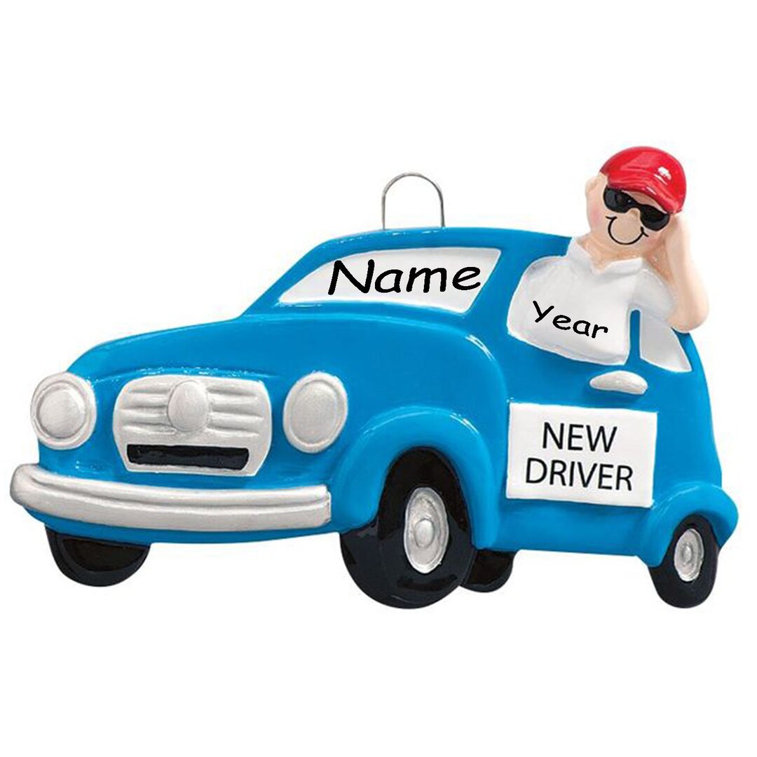 New Driver Boy | Male New Car License Ornament | Custom Writing Blue ...