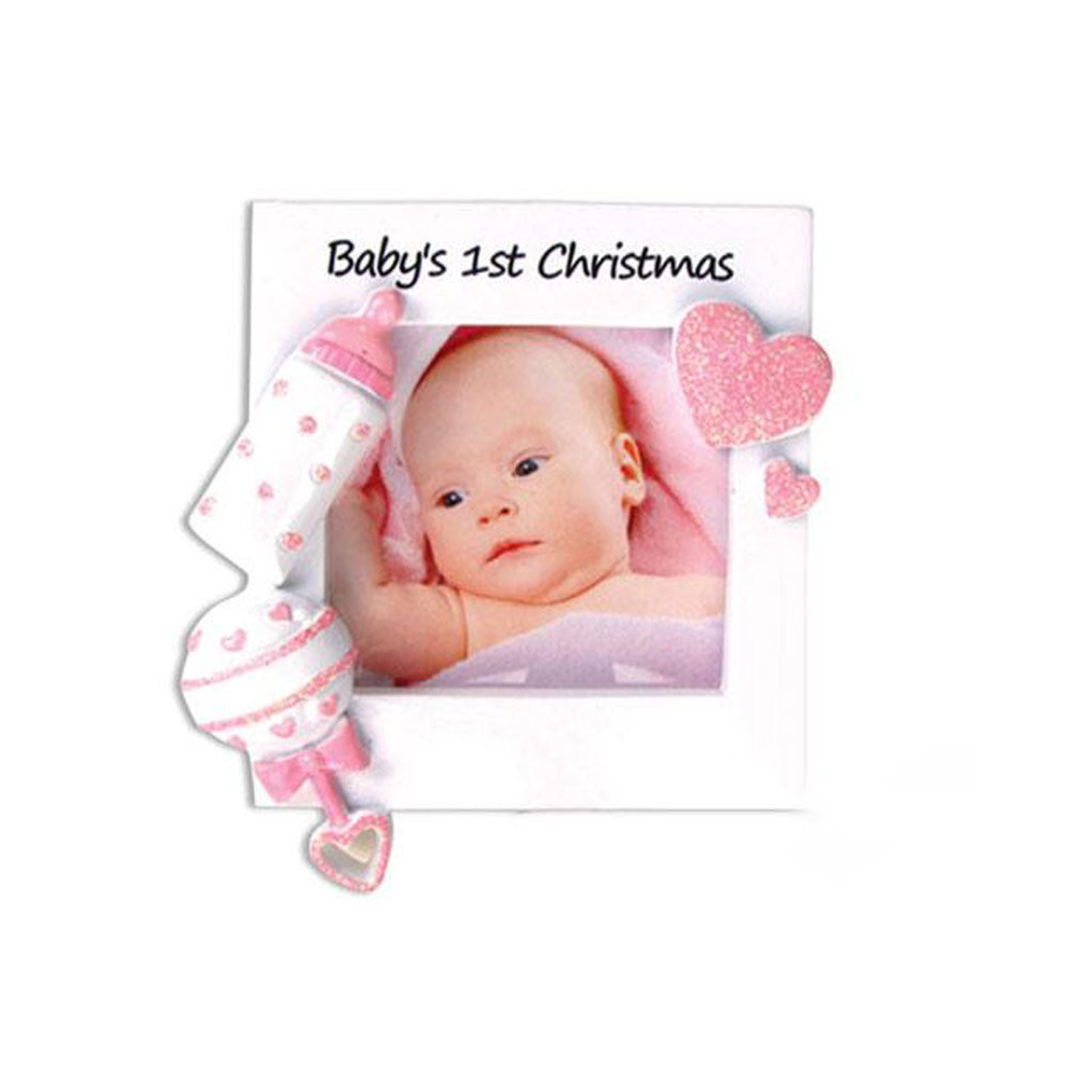 Pink Baby Picture Frame New Born Girl Personalized Christmas | Etsy