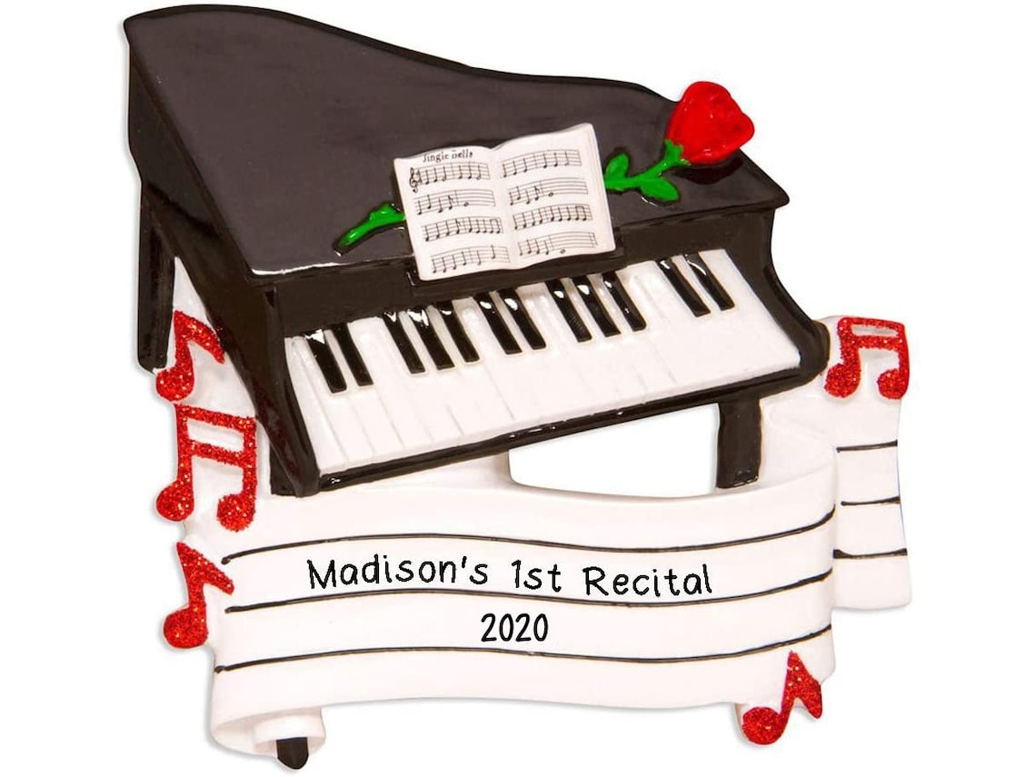 New Piano Personalized Christmas Tree Ornament 2024 | Custom Writing ...