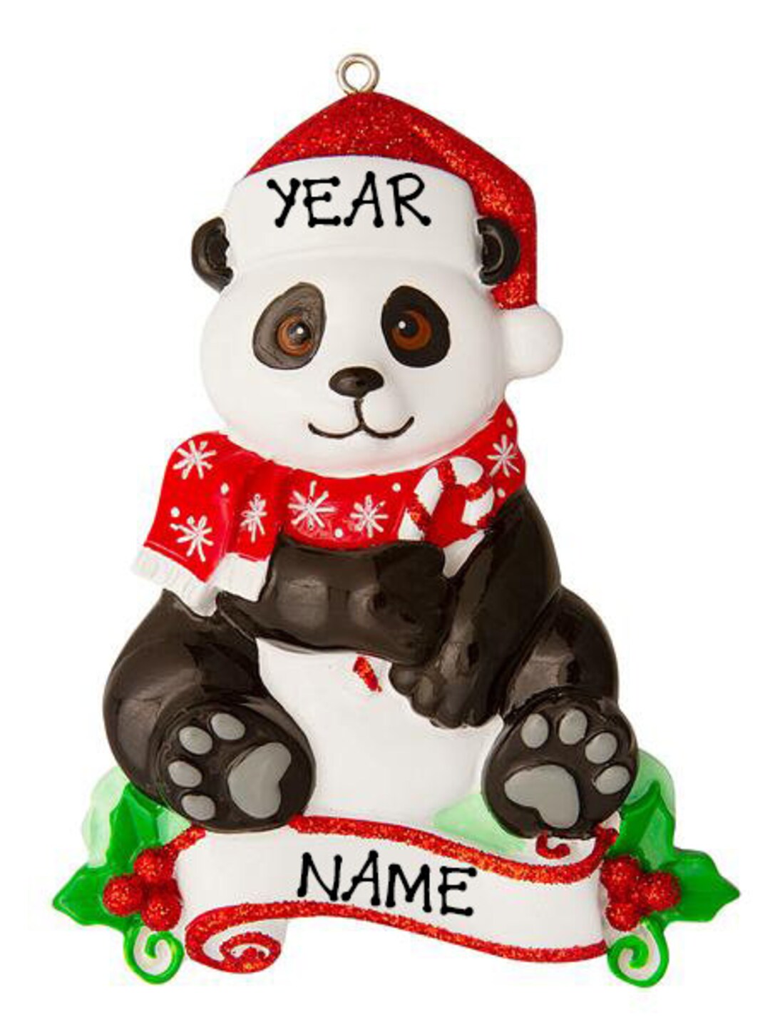 Personalized Panda Christmas Tree Ornament Present Gift Zoo Animals ...