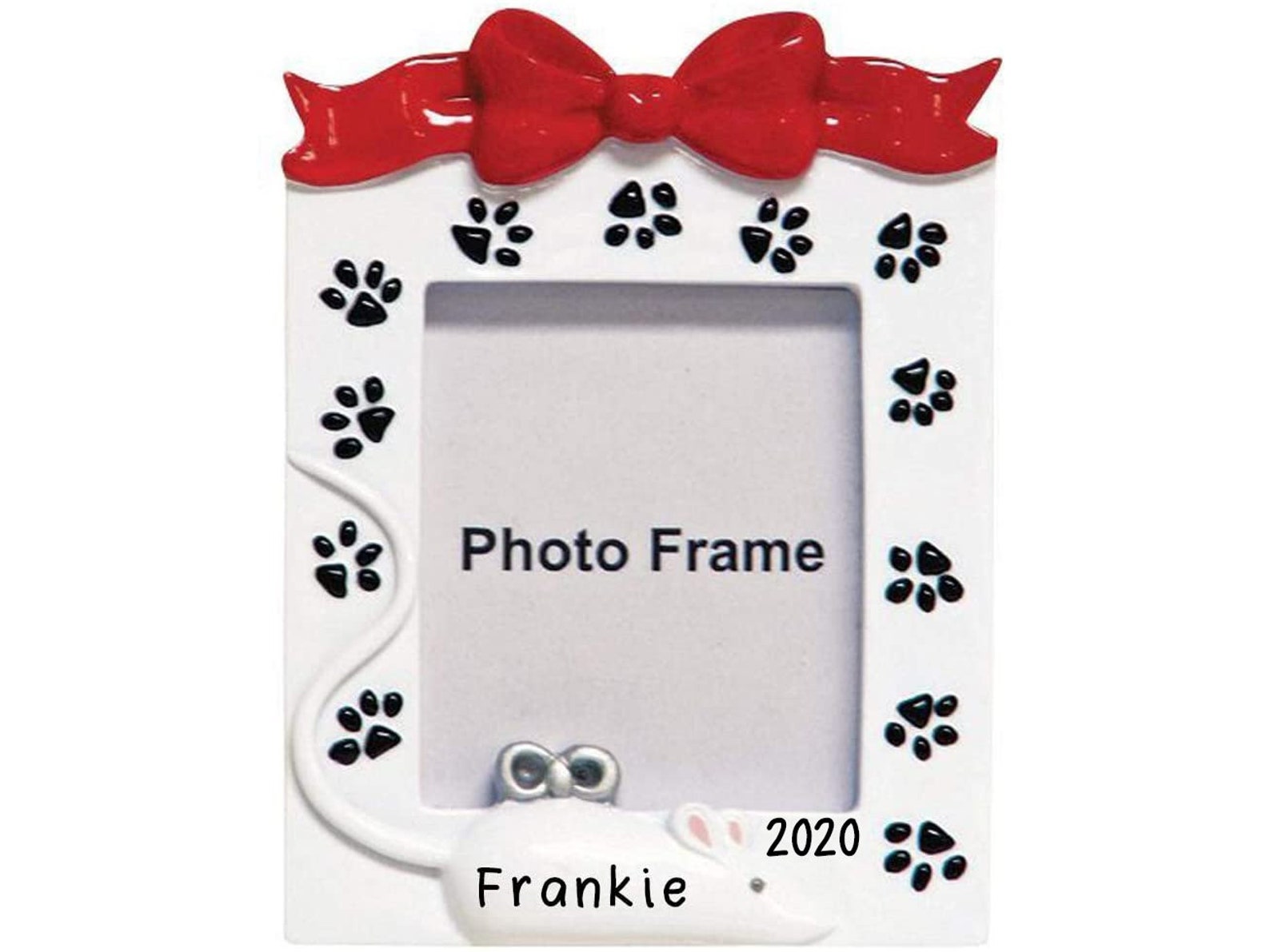 Dog Bone Frame Personalized Christmas Tree Ornament Custom - Etsy
