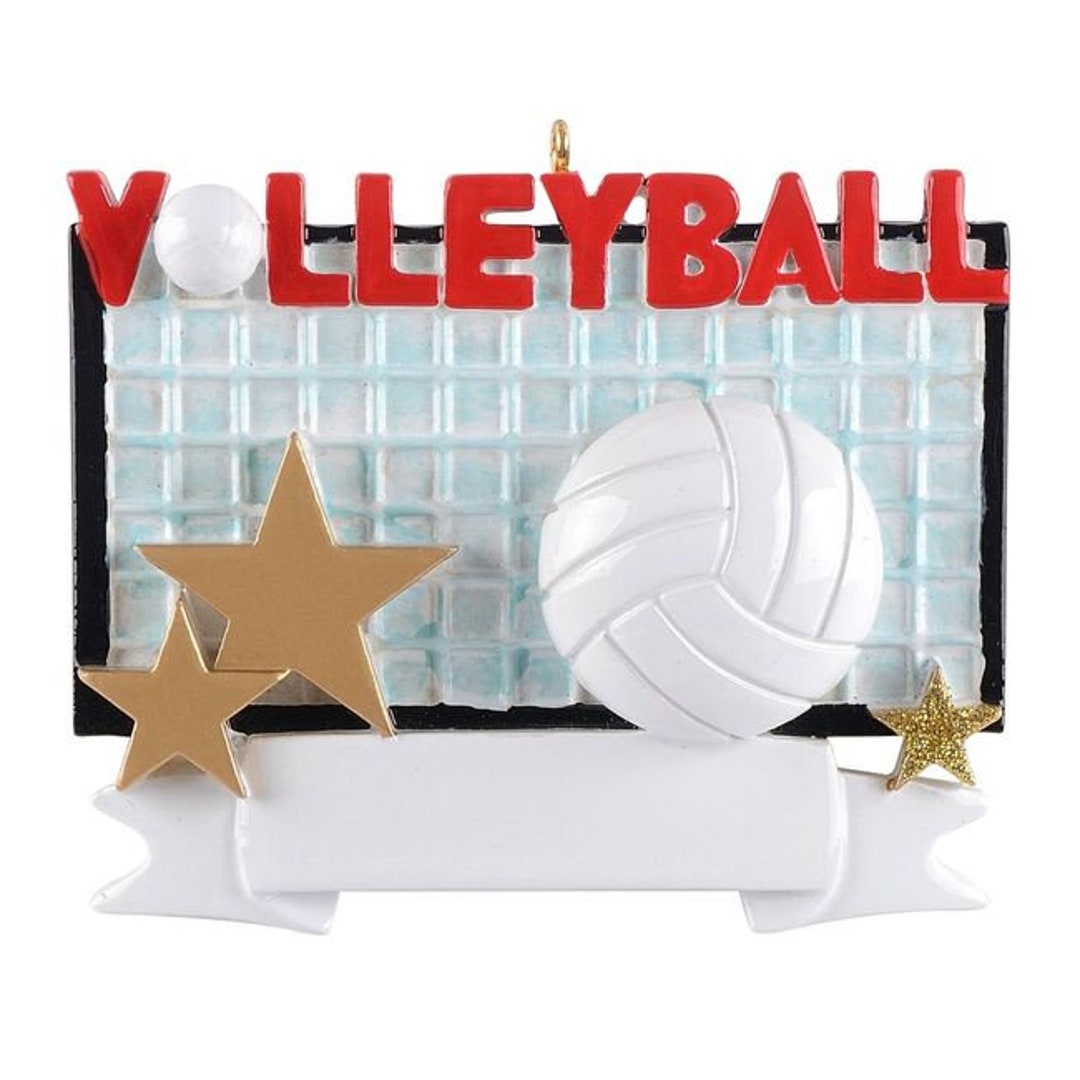 Personalized Volleyball Christmas Ornament, Customized Volleyball Decor ...